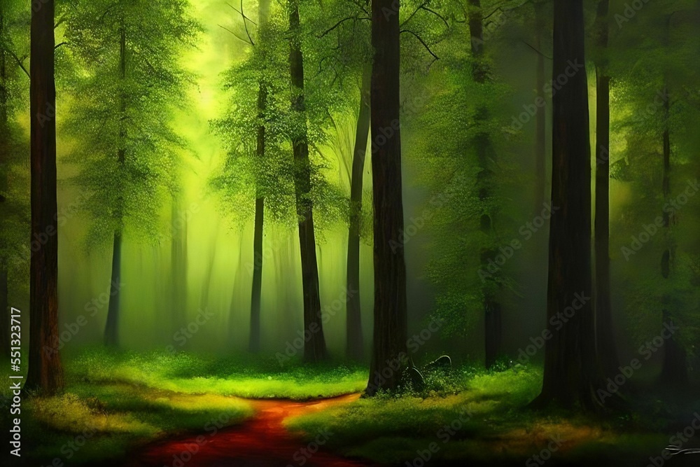 Beautiful 3D Nature and landscape wallpaper with a sunshine view, green ...