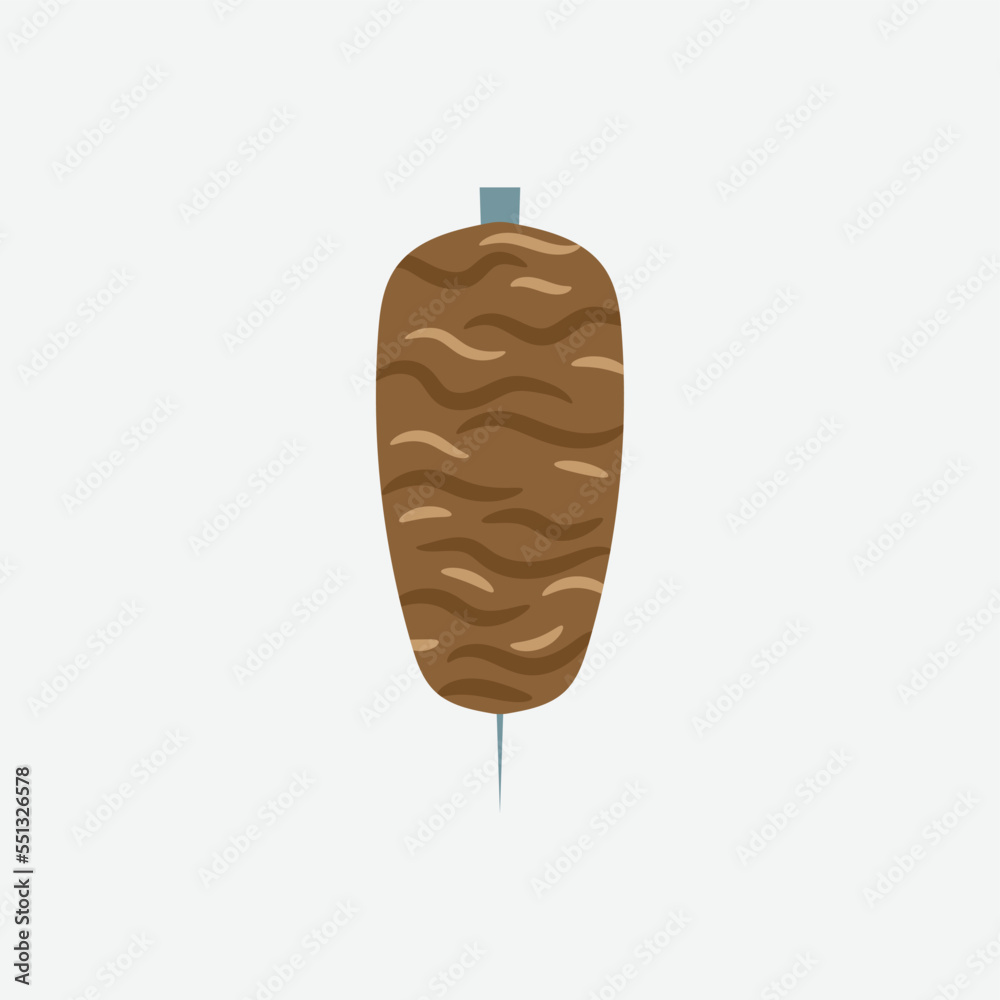 Doner Kebab icon, Fast Food Concept, Flat Style. Stock Vector | Adobe Stock
