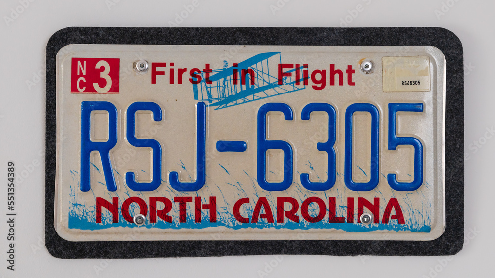Art on an unregister car licence plate from First in World Flight State ...