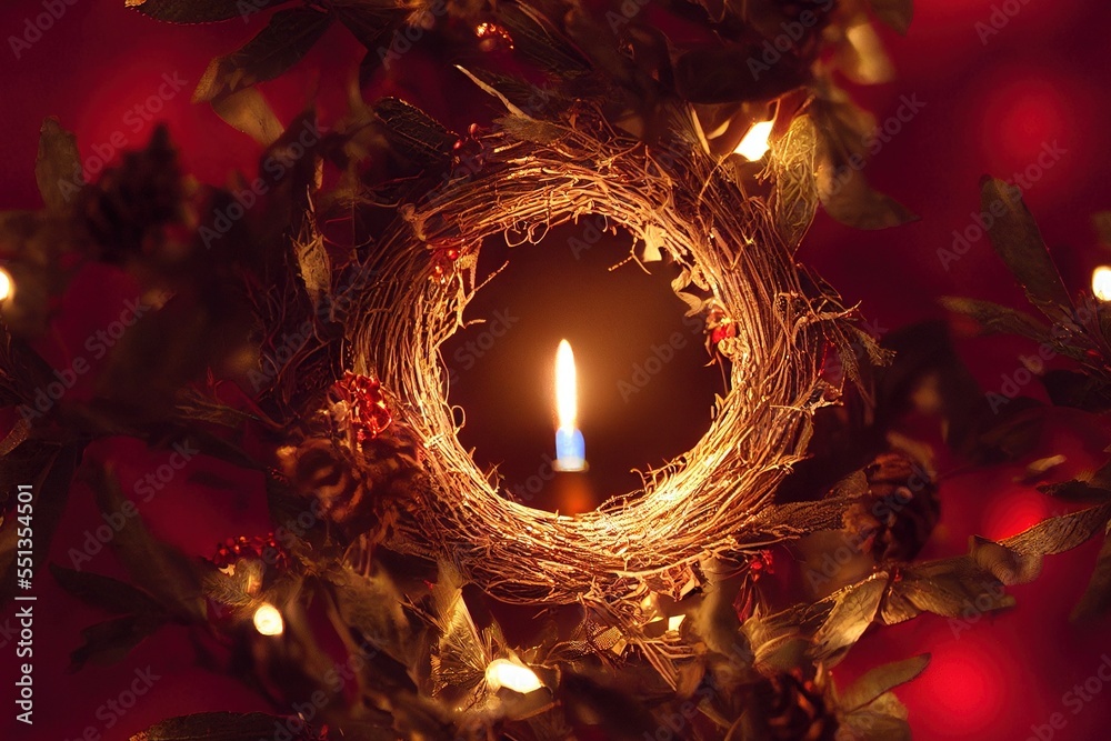 Christmas Wreath and Garland Seamless Holiday Texture Pattern Tiled ...