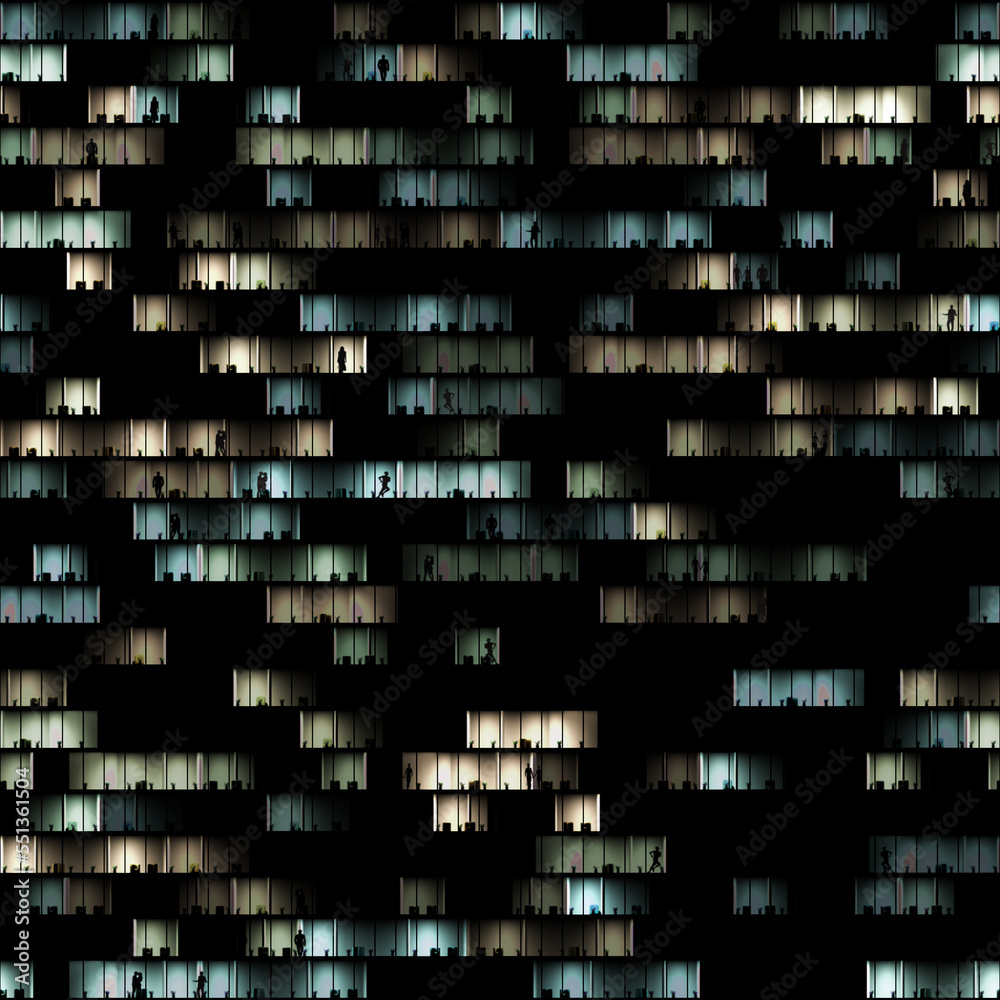 Skyscraper Night Texture