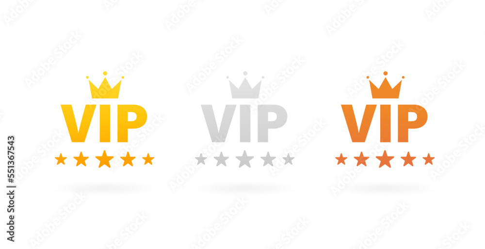VIP icons. Exclusive vip member club icon, royal premium vip symbol ...