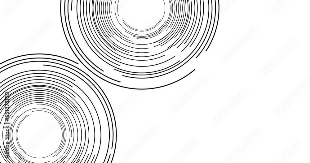 line abstract background. White circles abstract background. Clean ...