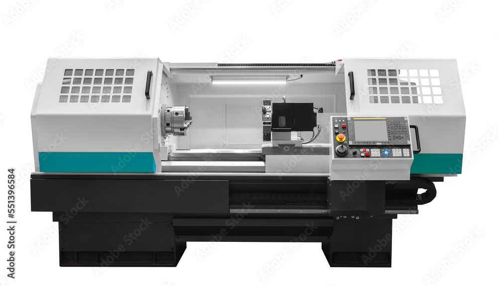 Manufacturing professional lathe machine . Industrial concept ...