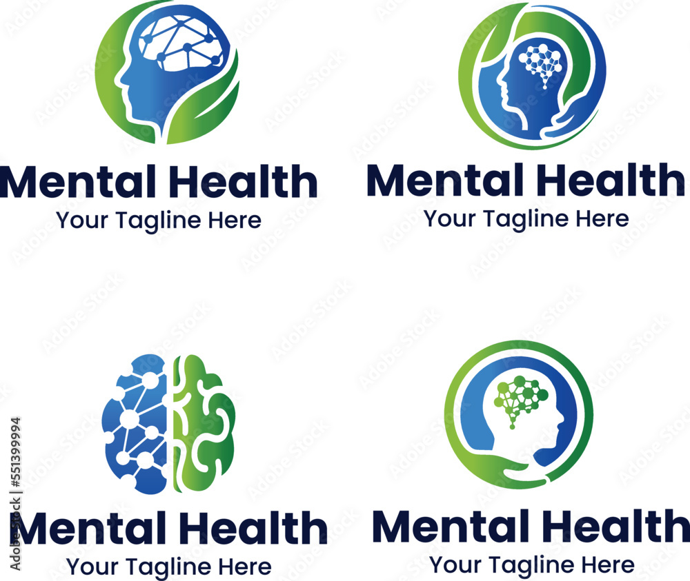 Mental-health-logo-Vectors-&-Illustrations Stock Vector | Adobe Stock