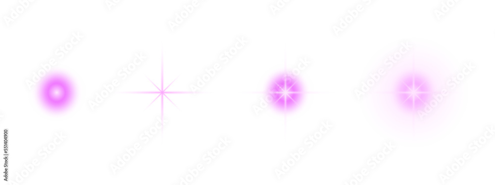 Pink glowing light effect for lamp on transparent background Stock ...