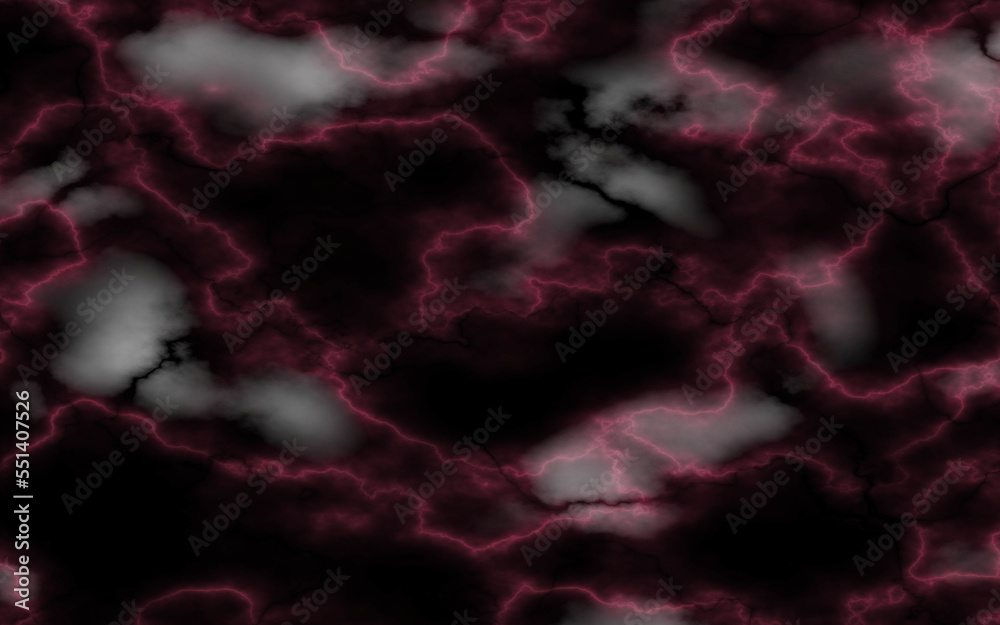 Black marble stone texture background. Abstract pink electric lightning ...