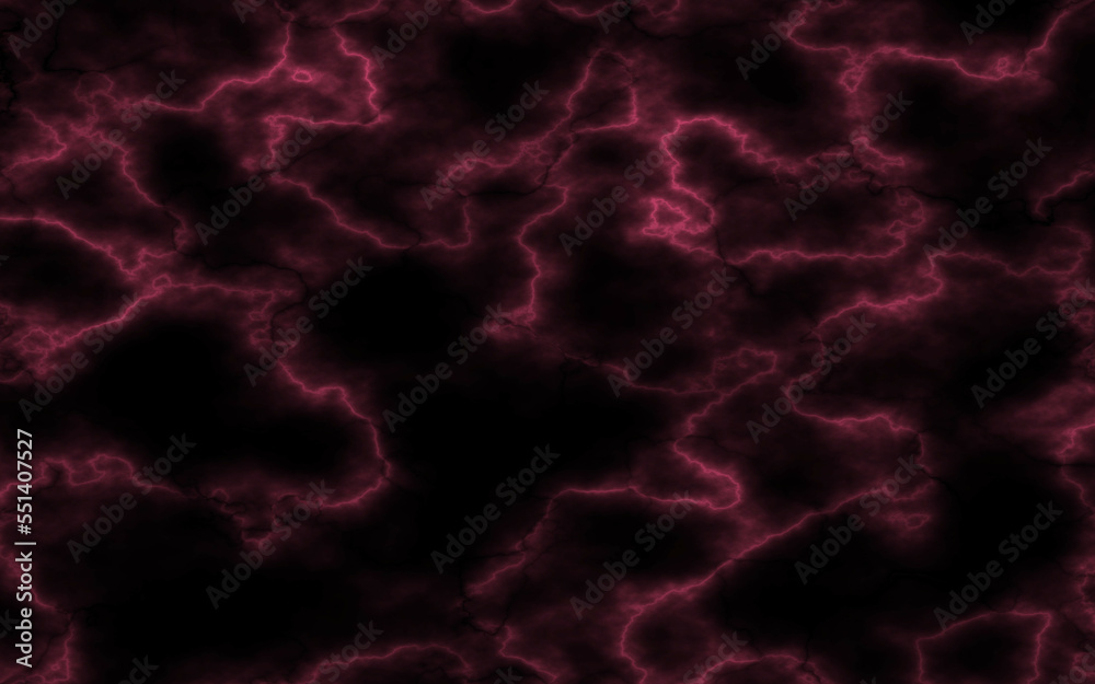 Black marble stone texture background. Abstract pink electric lightning ...