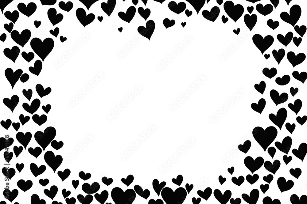 Heart shapes frame with transparent background generated by AI Stock ...