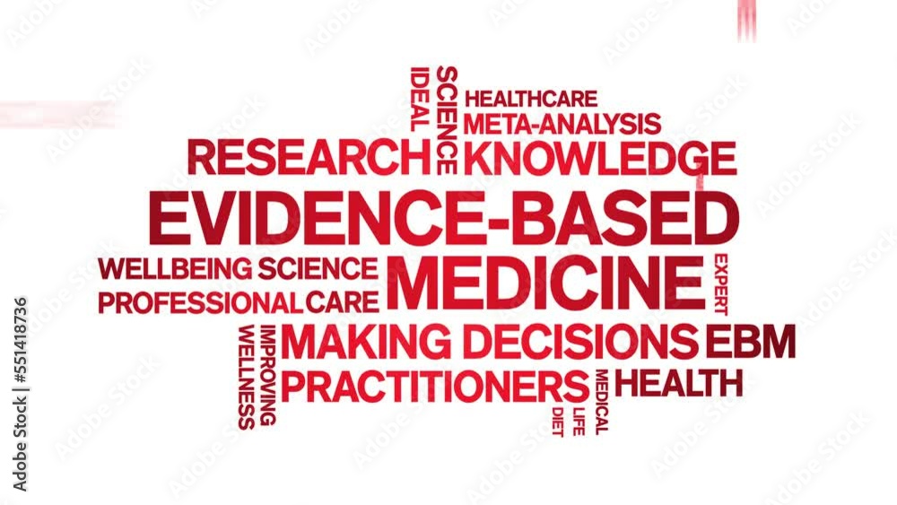Evidence-Based Medicine animated tag word cloud;text design animation ...