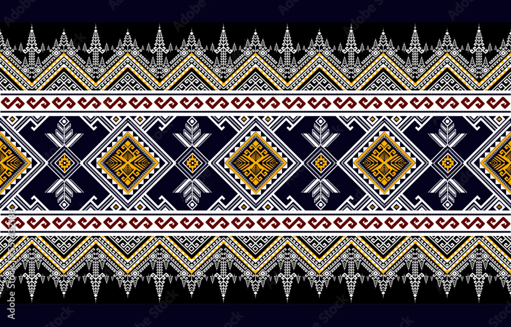 Ethnic geometric pattern vector. Native African American Mexican ...