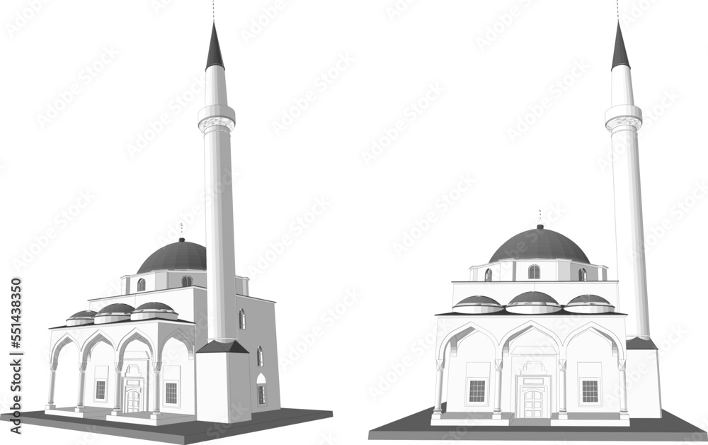 mosque sketch vector design with transparent background Stock Vector ...