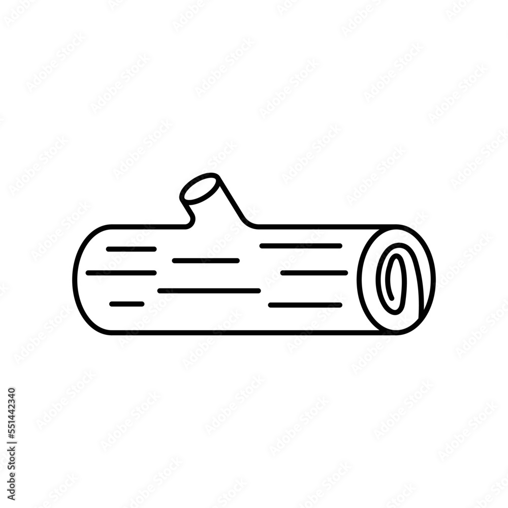 Wood log icon design template clipart illustration Stock Vector | Adobe ...