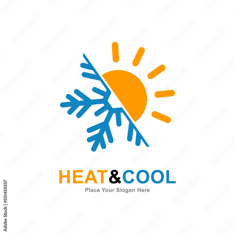 Heat and cool logo vector template Suitable for technology and air ...