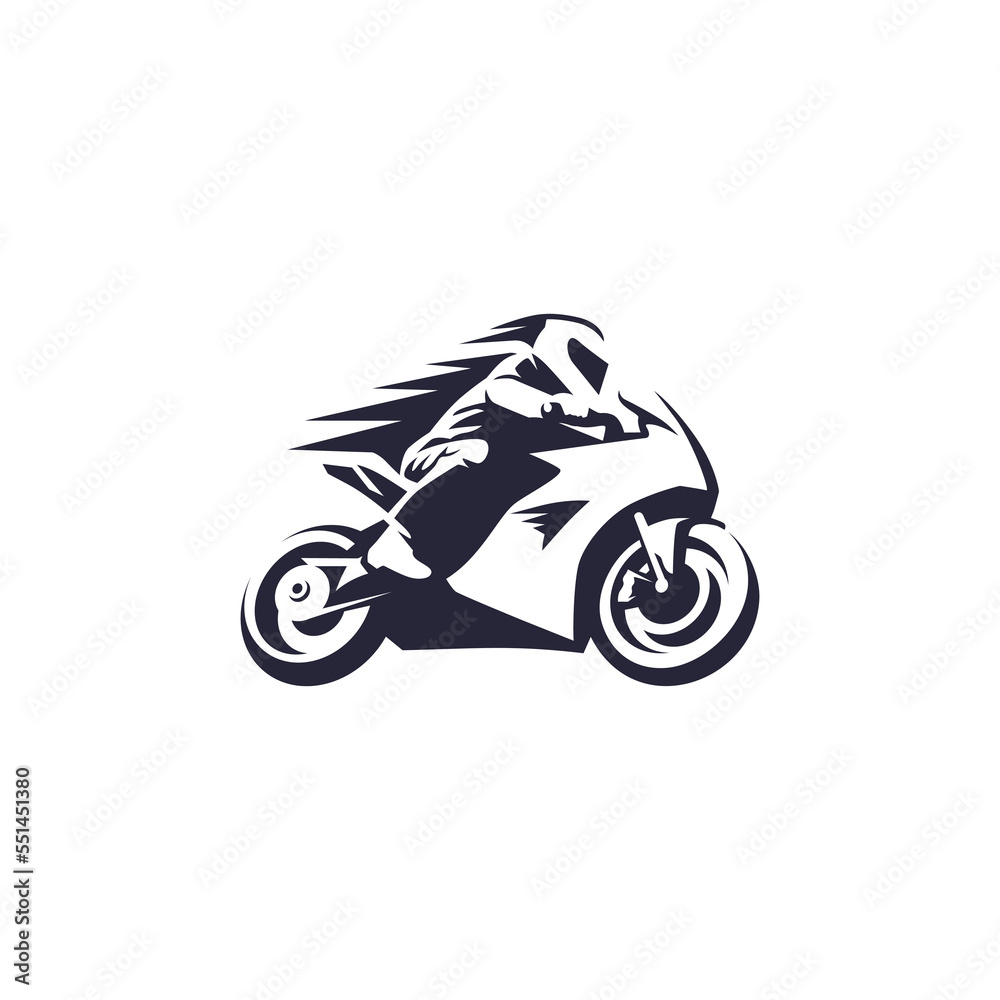 vector logo for motorcycle in white background, used for logo and ...