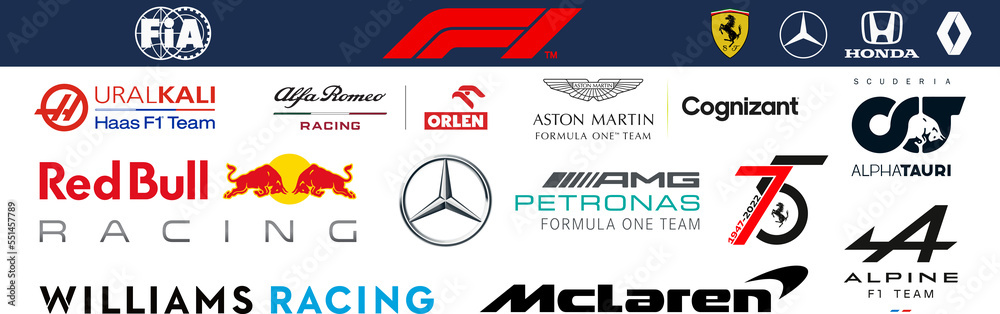 F1. Alfa Romeo Racing Orlen, AlphaTauri Honda, Alpine F1, Aston Martin ...