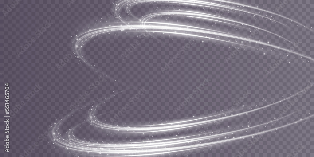 Abstract light lines of movement and speed in white. Light everyday ...