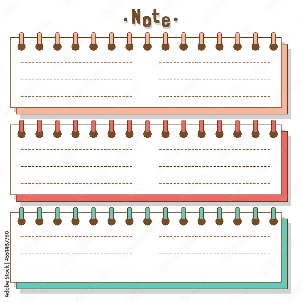 Cute blank paper notes. Stationery organizer set. Scrapbook notes and ...