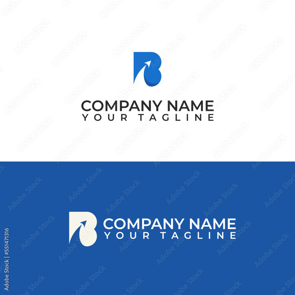 letter B with arrow paper plane logo vector Stock Vector | Adobe Stock