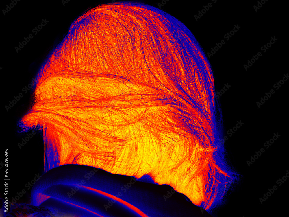 Free youth hairstyle (outdoor style slight carelessness), rear view ...