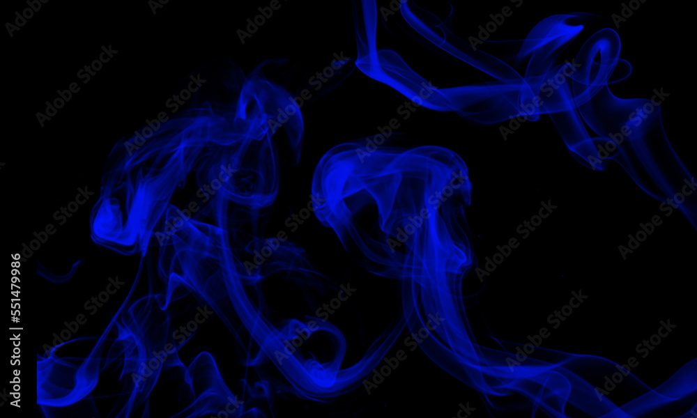 abstract dark background Blue smoke. science experiment concept. Stock ...