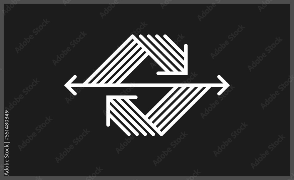Arrow vector original logo isolated, pictogram symbol of double arrows ...