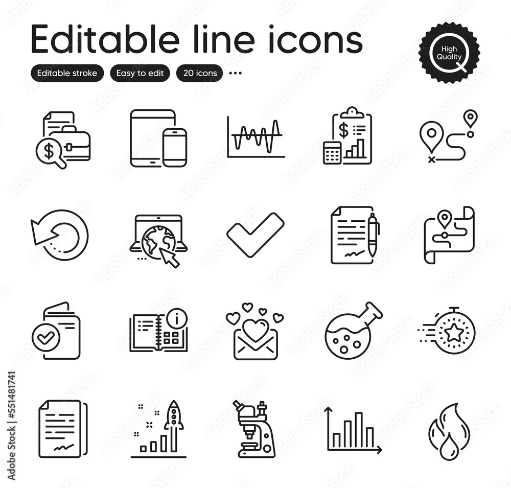 Set of Education outline icons. Contains icons as Chemistry lab, Love ...