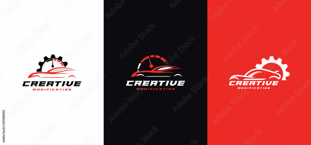 Car modification logo template vector, speed, auto repair shop with ...