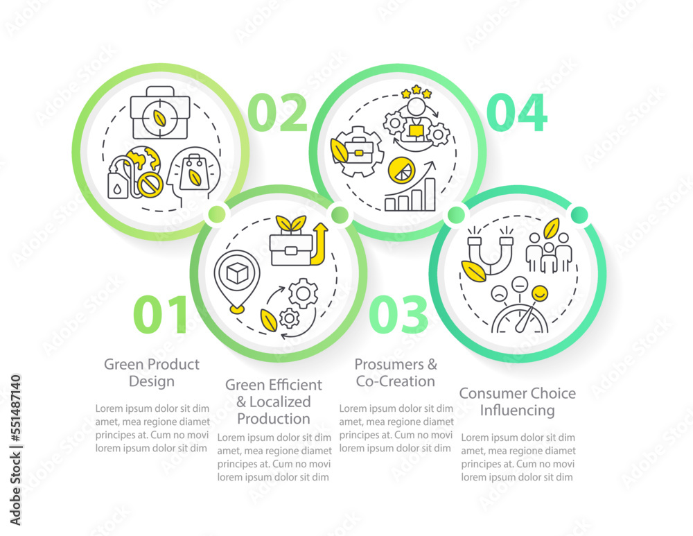 Green business models circle infographic template. Ecological branding ...