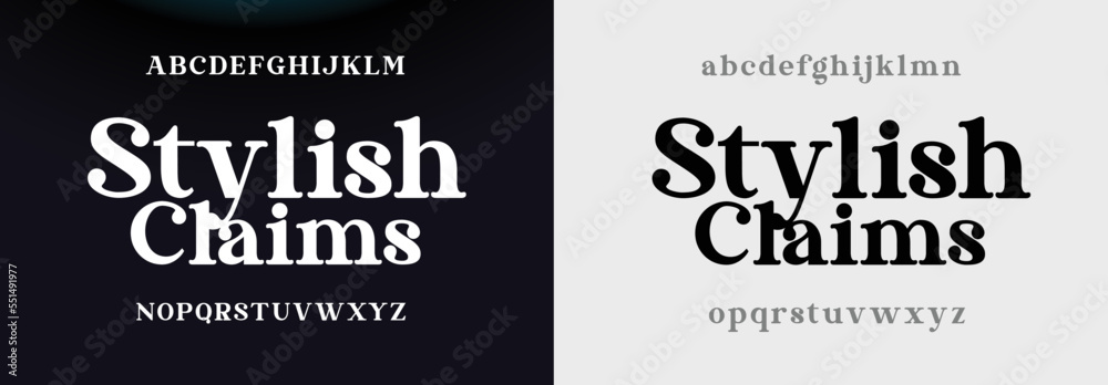 STYLISH CLAIMS modern, luxury and tech alphabets letter set design ...