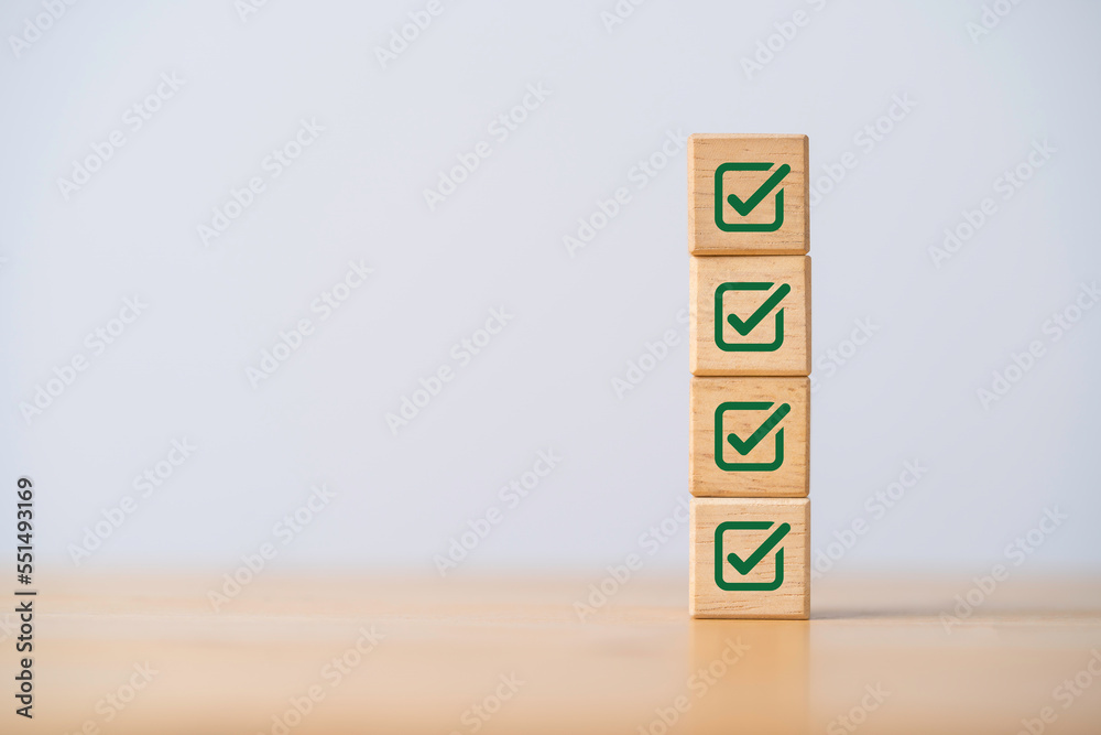 Stacking correct sign mark for document approve , project acceptance ...