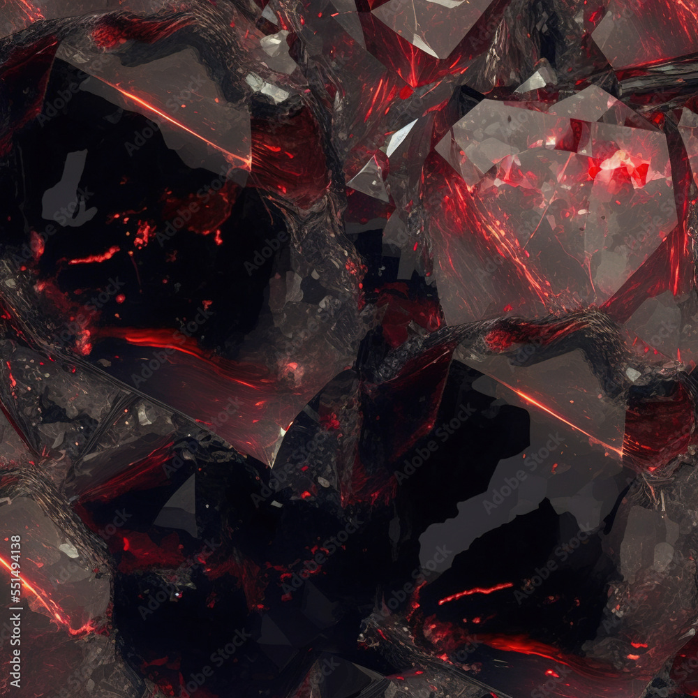 Black stone background with abstract red veins. Stock Illustration ...