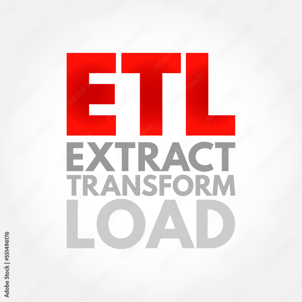 ETL - Extract Transform Load is a three-phase process where data is ...