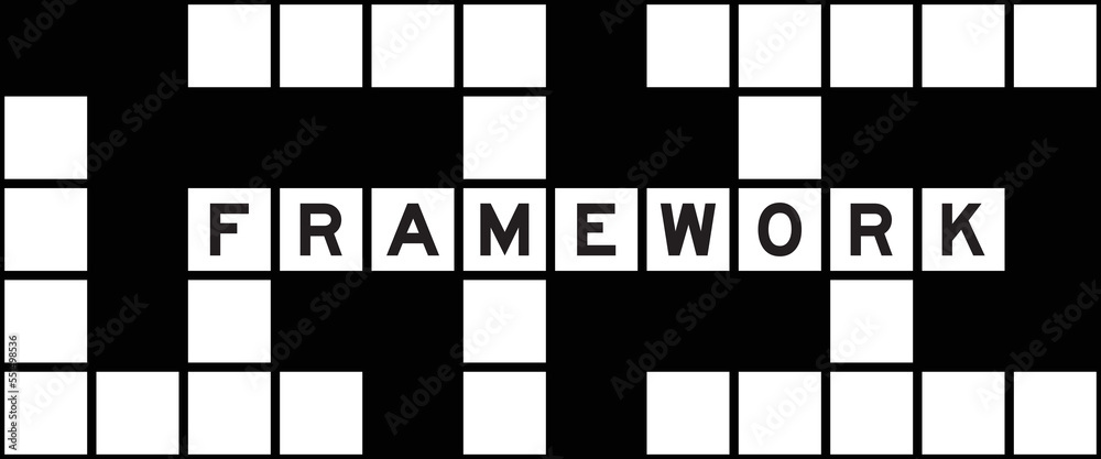 Alphabet letter in word framework on crossword puzzle background Stock ...
