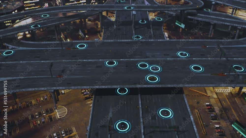 Autonomous Cars Moving Through A City Highway Using Radar Technology To ...