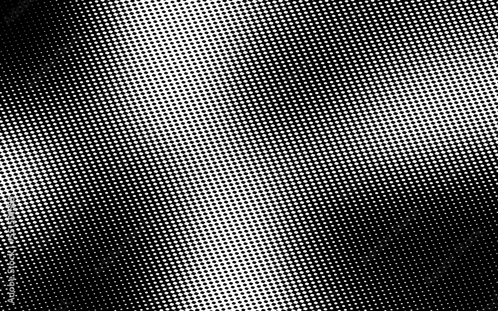 Halftone dot pattern background. Gradient monochrome pointillism effect ...
