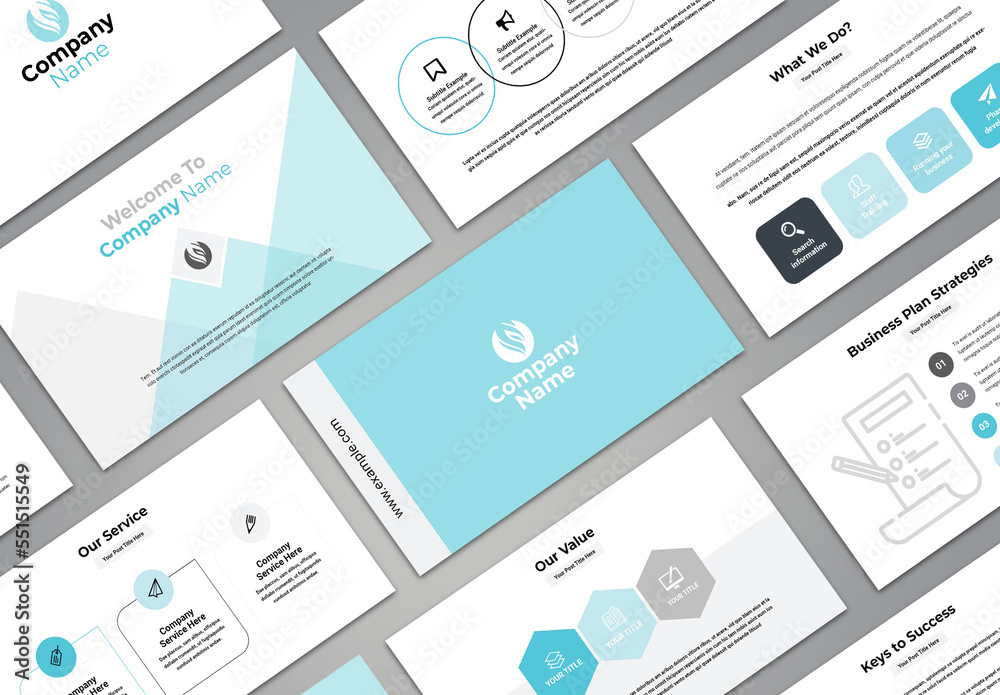 Simple Business Presentation Layout Stock Template | Adobe Stock