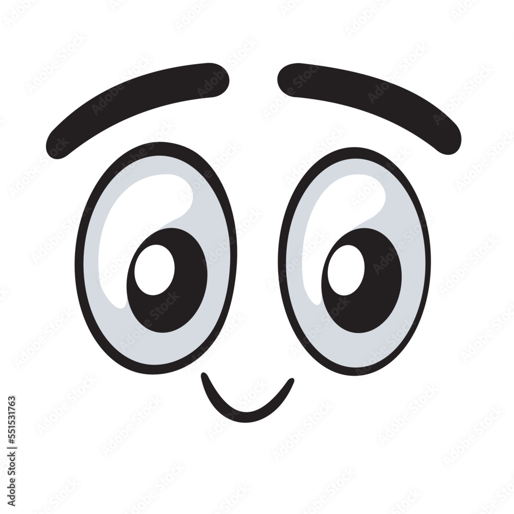 cartoon faces and expressions positive Stock Vector | Adobe Stock