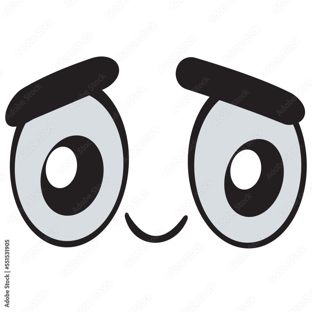 cartoon faces and expressions positive Stock Vector | Adobe Stock