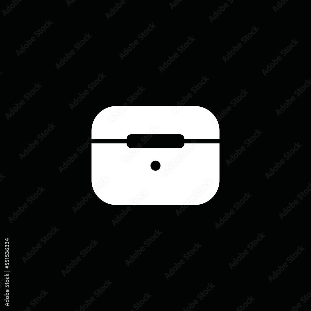 Case icon isolated on black background. Wireless symbol modern, simple ...