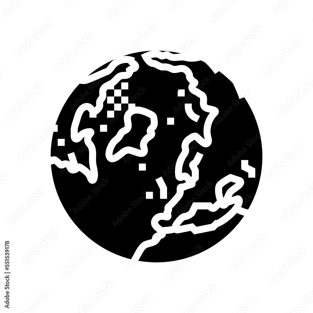 arctic ocean map glyph icon vector. arctic ocean map sign. isolated ...