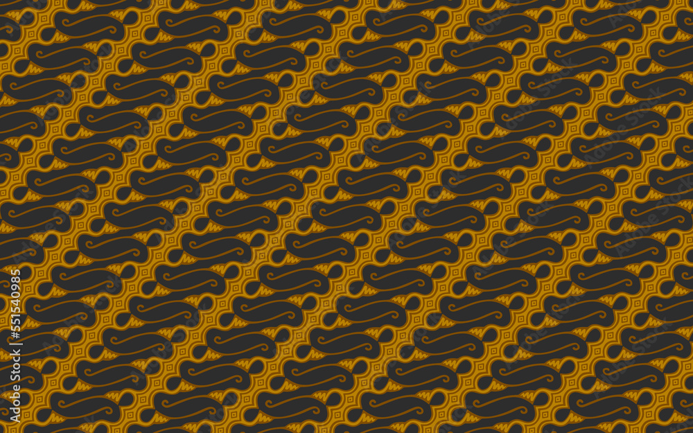 An illustration of famous Batik from Indonesia, known as Batik Parang ...