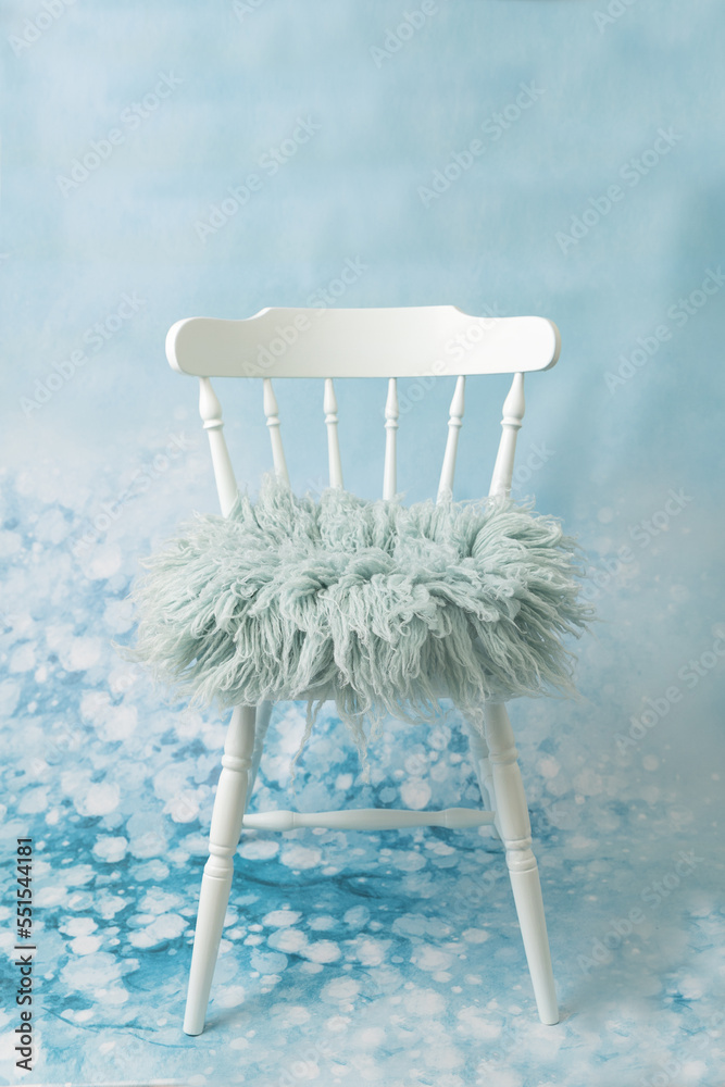 Newborn digital backdrop ; chair on blue background Stock Photo | Adobe ...