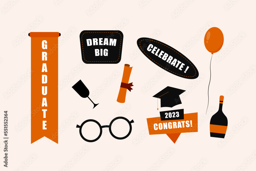 Design vector asset for graduation and graduation parties. vector ...