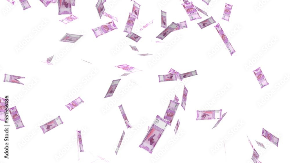 Money rain 3D background in 4k Rupee Rain on a Green Screen. Animation ...