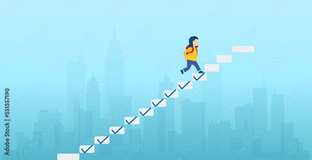 Student Climbing Ladder