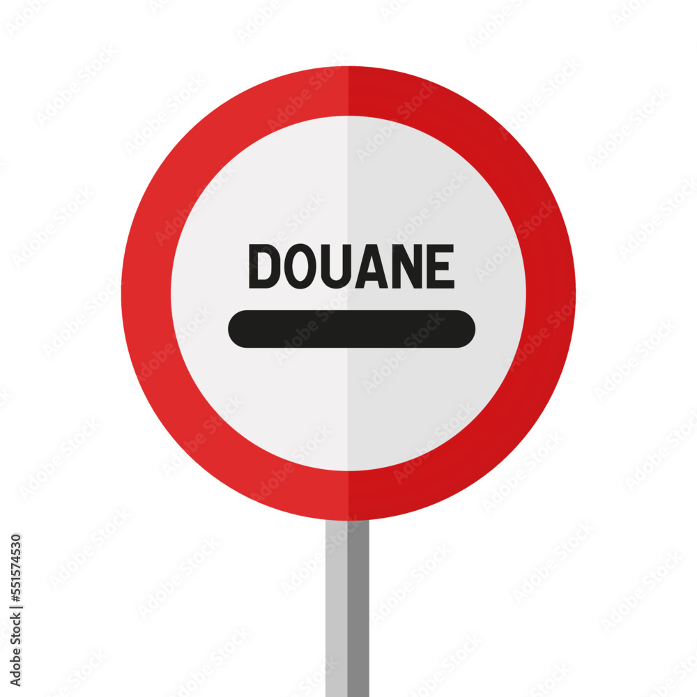 Panneau signalisation code de la route et limitation de vitesse douane ...