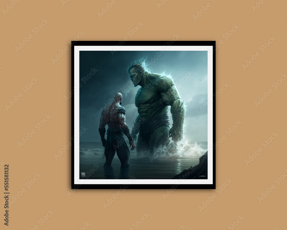 Hydroman vs Sandman, Marvel, Over the ocean, hyperrealistic, intricate ...