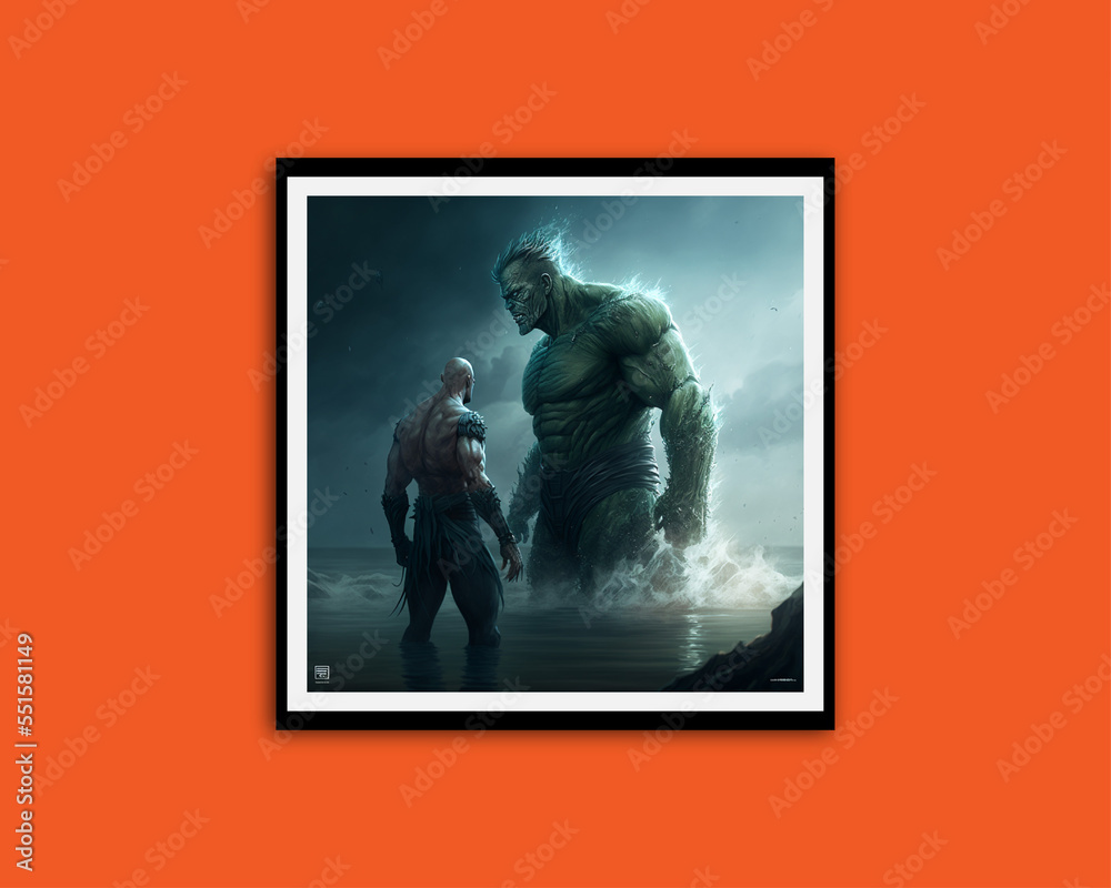 Hydroman vs Sandman, Marvel, Over the ocean, hyperrealistic, intricate ...