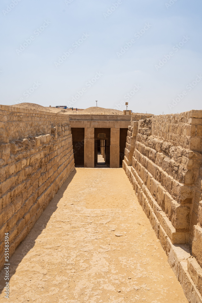 The entrance to the tomb of Ty or Ti at the Step pyramid of Djoser ...